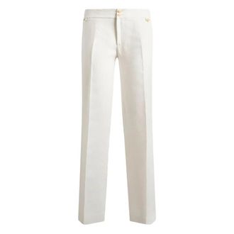 Etro Plissee-Hose mit hohem Bund und Cropped-Schnitt - - Trousers - Damen - Wei&szlig; - 2XS