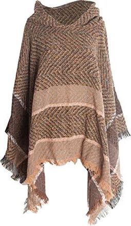Generic Poncho Femme Hiver Chaud Chale Femme Hiver Chaud Cape Femme Effet enveloppant Ch&acirc;le Automne Franges Carreaux Ceinture Multifonctionnel