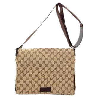 Gucci Sac bandouli&egrave;re en toile Pre-owned - Femme - Pre-owned - Brun - Taille: ONE Size