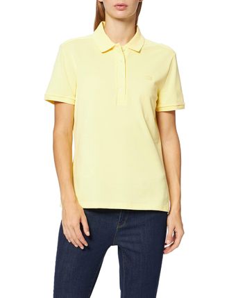 Lacoste Damen PF5462 Hemd mit Kragen, Rippstrick, Jaune, 36