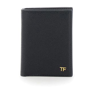 Tom Ford Faltbare Kartenh&uuml;lle aus Leder - - Accessories - Herren - Schwarzk - ONE SIZE