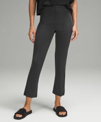 lululemon Pantacourt taille haute &agrave; revers zipp&eacute;Softstreme pour Femmes - 64 cm - Taille 12