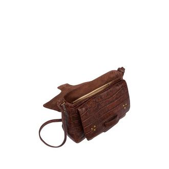 Jerome Dreyfuss Sac Harry S en cuir mouton effet croco
