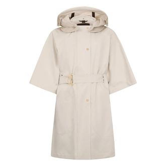 Moorer Langer Trenchcoat mit Kapuze - - Coats - Damen - Beige - L