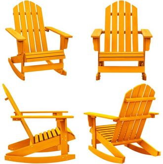 vidaXL Adirondack-Schaukelstuhl Massivholz Tanne Orange - Schaukelstuhl - Schaukelst&uuml;hle - Home & Living