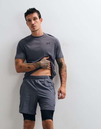 Under Armour Vanish short 2-en-1 tiss&eacute; 2.0 en gris