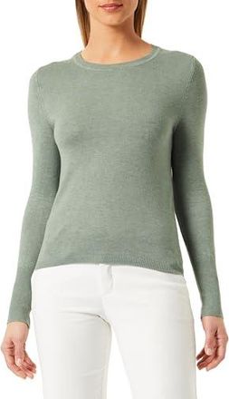 Only Onljulie Ls Life Button O-Neck CC KNT Sweater, Hedge Green/Detail:Melange, M Femme