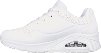 Skechers Skecher Street Damen UNO-Stand On Air Sneaker, White Durabuck/Mesh, 35 EU Weit