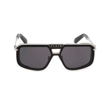 Philipp Plein Homme, Accessoires, Noir, Taille: ONE Size Legacy Hexagon Lunettes de soleil