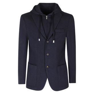 Eleventy Kapuzen-Blazer aus Wollmischung - - Jackets - Herren - Blau - L