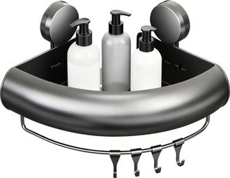 Generico Eckregal f&uuml;r die Dusche, Halterung mit Schnellablauf, Eck-Dusch-Organizer zur Wandmontage, f&uuml;r Handtuch, Seife, Badezimmerartikel, Haus, Wohnung, Hote