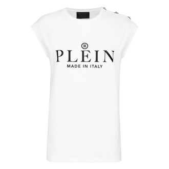 Philipp Plein T-Shirt Rundhals Iconic - - Tops - Damen - Wei&szlig; - M