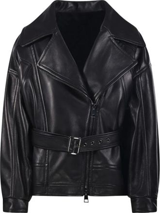 BLANCHA Nero Leather Jacket - Femme - Vestes - Noir - Taille: 36 FR