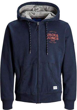 Jack & Jones Herren JORUPTON Sweat Zip Hood PS Sweatjacke, Blau (Navy Blazer Navy Blazer), XXX-Large (Herstellergr&ouml;&szlig;e: 3XL)