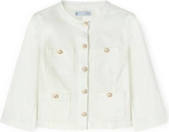 Motivi Femme, Vestes, Blanc, Taille: 40 FR Veste en drill de coton m&eacute;lang&eacute;