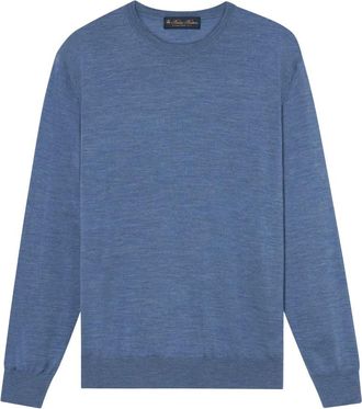 Brooks Brothers Homme, Pulls, Bleu, Taille: 2XL Pull Col Rond en Laine M&eacute;rinos
