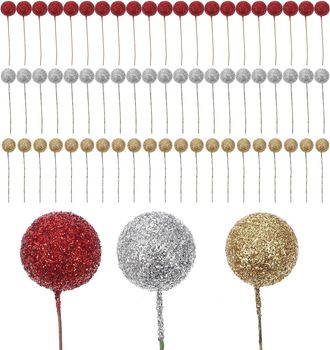 BESPORTBLE DEARMAMY 150 St&uuml;ck Weihnachtskugeln Glitzerkugeln Kunststoff H&auml;ngender Christbaumschmuck Rot Silber Weihnachtsdekoration f&uuml;r Innen und Festtagsdeko