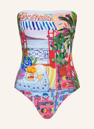 Seafolly Bandeau-Badeanzug La Boca blau