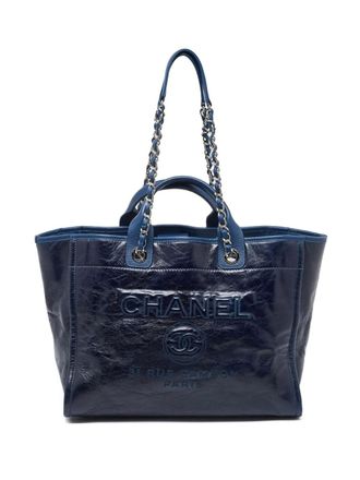 Chanel sac cabas Deauville - Bleu