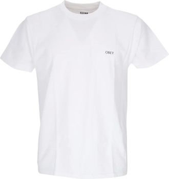 Obey Homme, Tops, Blanc, Taille: XL Post Punk Flower Classic Tee