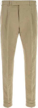 Pantaloni Torino Homme, Pantalons, Beige, Taille: 2XL Pantalon Pliss&eacute; &agrave; Revers