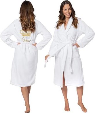 Rea Peignoir Queen White Collar femme L