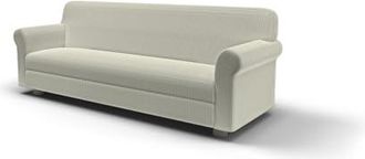 Italian Bed Linen Elastische Couchüberzüge IRIS, Creme, 3 Plätze