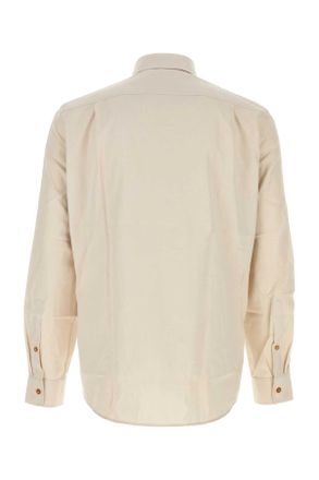 Vivienne Westwood Mens Sand Cotton Shirt Aw26birch Exterior: Camicie