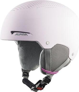Alpina ZUPO - sicherer, stoßabsorbierender, belüfteter & schlagfester Skihelm für Kinder - Light-Rose matt - XS (46-48 cm)