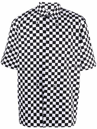 Off-white chemise &agrave; imprim&eacute; damier - Noir