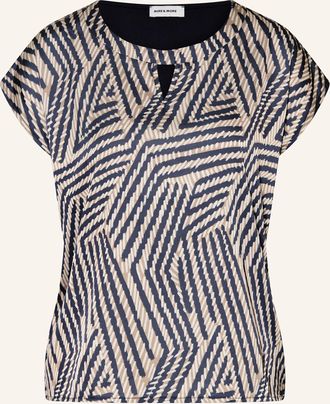 More & More More & More Blusentop Im Materialmix blau