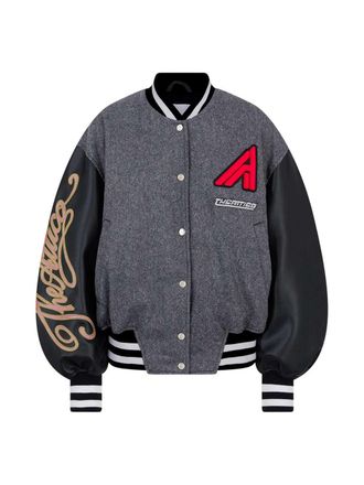 The Attico Le blouson aviateur gris fonc&eacute; Attico