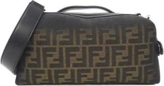 Fendi Pre-owned Siesta Small Canvas Calf Shoulder Bag - Femme - Pre-owned - Brun - Taille: ONE Size