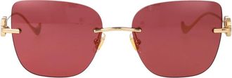 Valentino Garavani VLogo Signature 54mm Square Sonnenbrille - - Accessories - Damen - Gelb - 54 MM