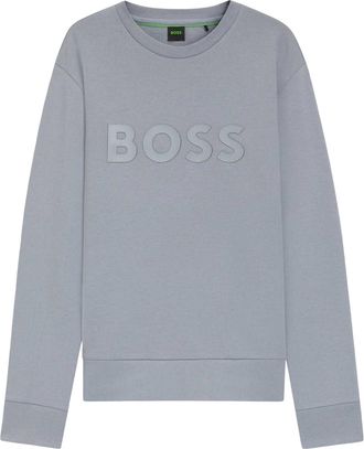 HUGO BOSS Sweatshirt f&uuml;r Herren, Logo, Baumwolle (Dunkelgrau)