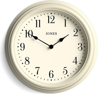 Jones Clocks Venetian wanduhr | Klassische runde Uhr | 30cm | Blasscreme | Arabische ziffern | Traditionelles Design, ideal f&uuml;r k&uuml;che, Wohnzimmer oder Schlafzimmer