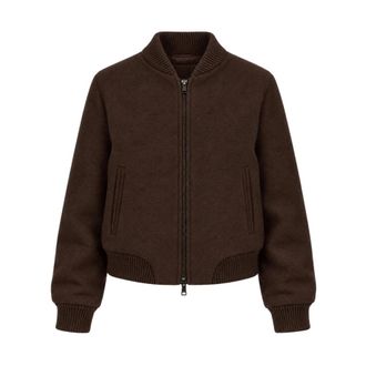 Loro Piana Tessuto Capolavoro Bomberjacke - - Jackets - Damen - Braun - 2XL