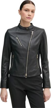 Joop Femme, Vestes, Noir, Taille: 36 FR Veste en cuir Livia