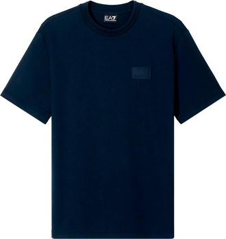 Emporio Armani Emporio Armani Ea7, Homme, Tops, Bleu, Taille: XL Logo Crew Neck T-Shirt