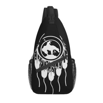 AOOEDM Native Sling Bag Lässige Umhängetasche Indianer-Schulterrucksack Brust-Tagesrucksack für Reisen und Wandern