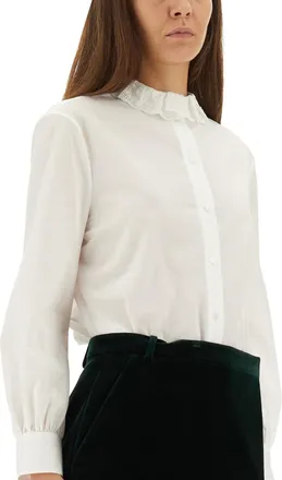 Saint Laurent Pierrot Collar Shirt - White