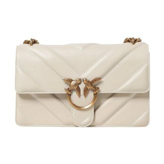 Pinko Pinko, Femme, Sacs, Blanc, Taille: ONE Size Sac &agrave; bandouli&egrave;re matelass&eacute; avec fermoir en forme doiseau