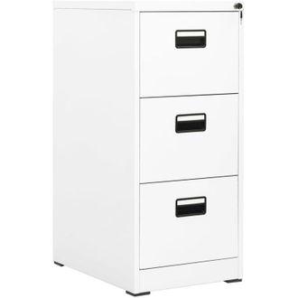 vidaXL Aktenschrank Wei&szlig; 46x62x102,5 cm Stahl - Vidaxl