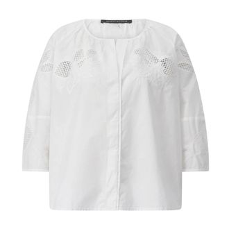 Luisa Cerano Femme, Blouses et Chemises, Blanc, Taille: 44 FR Chemisier Oversize Floral