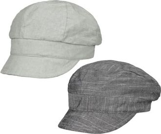 LIPODO Casquette R&eacute;versible Summer Newsboy Femme - d&eacute;t&eacute; Baker Boy en Coton avec visi&egrave;re, visi&egrave;re &Eacute;t&eacute; Printemps-&eacute;t&eacute; - S (55-56 cm) Gris