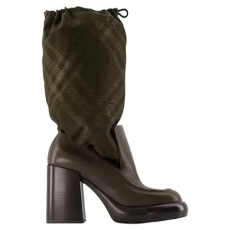 Burberry Femme, Chaussures, Vert, Taille: 35 EU Cuir bottes-et-bottines