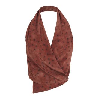 Cortana Etna- Seidentop mit Punktmuster- - - Tops - Damen - Rot - 2XS