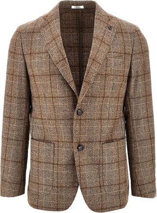 Breras Milano Kariertes Sakko - Braun