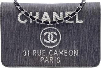Chanel Pre-owned Wallet on Chain - Femme - Pre-owned - Bleu - Taille: ONE Size