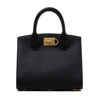 Ferragamo Femme, Sacs, Noir, Taille: ONE Size Studio Box Handbag